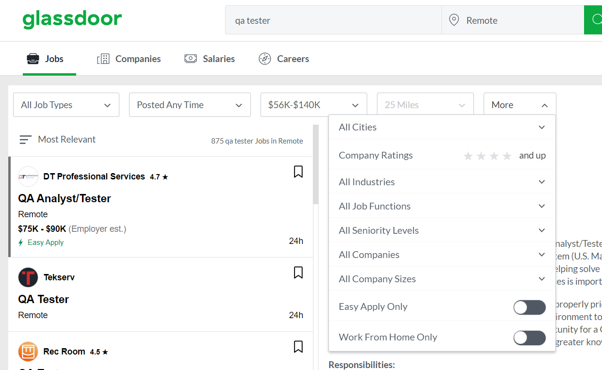 How to apply on Glassdoor