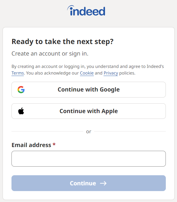 How to create Indeed profile