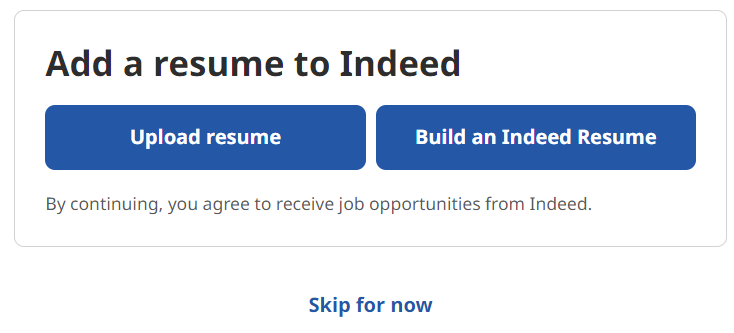How to create Indeed profile